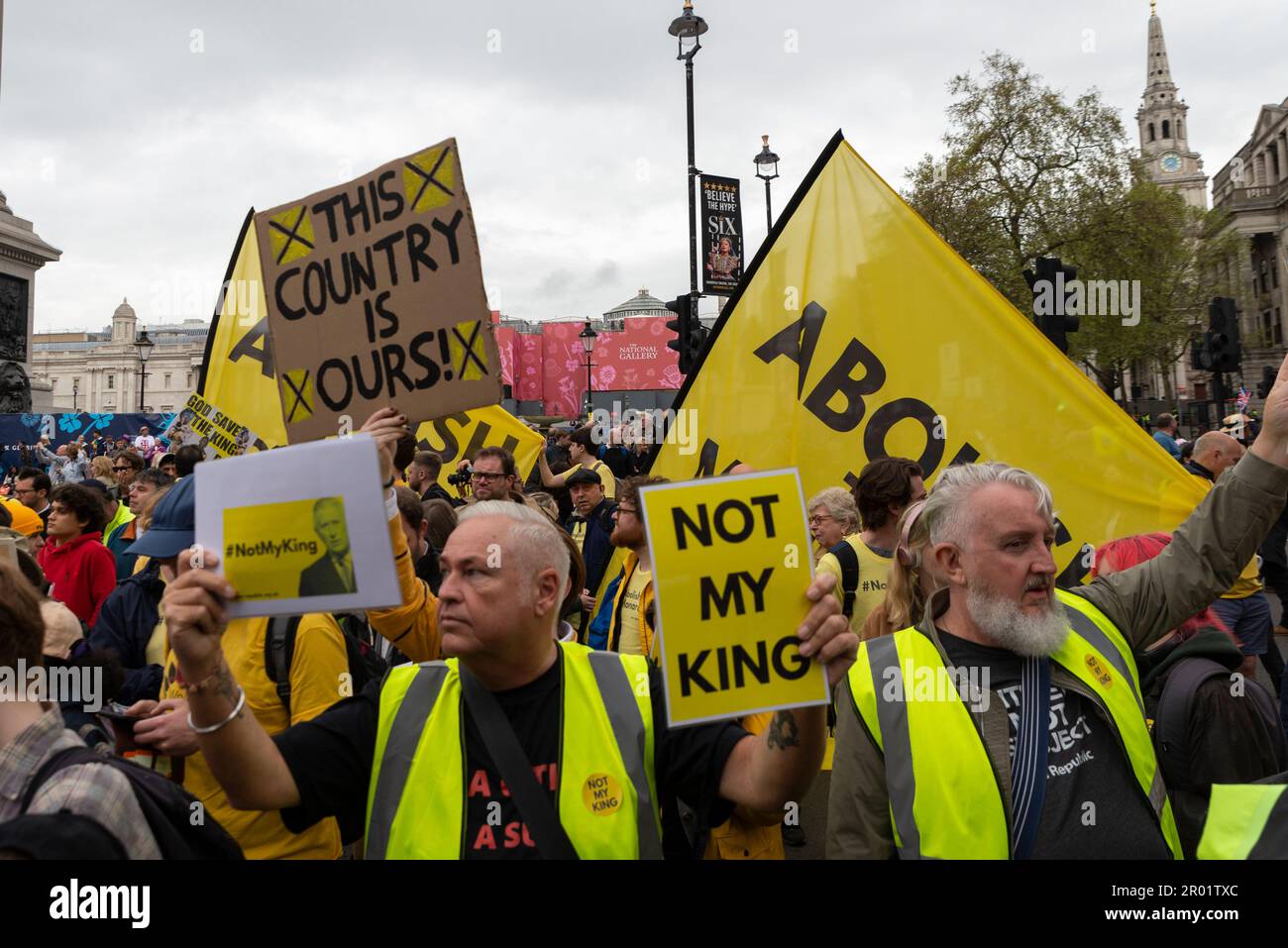 Westminster, London, UK. 6th May, 2023. Protesters have gathered near ...