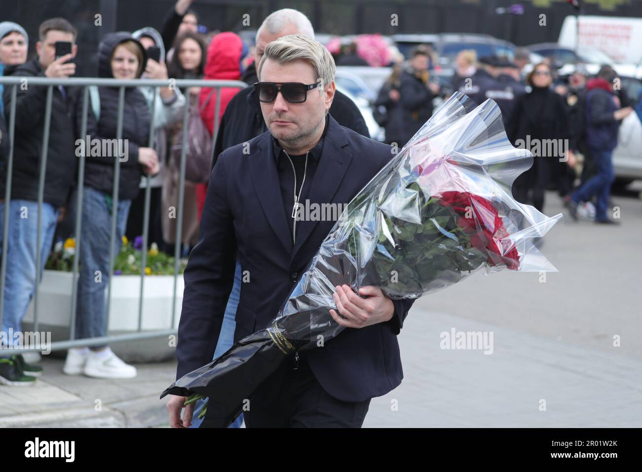 May 06.2023 Russia. Moscow. Singer Nikolai Baskov before the farewell ...
