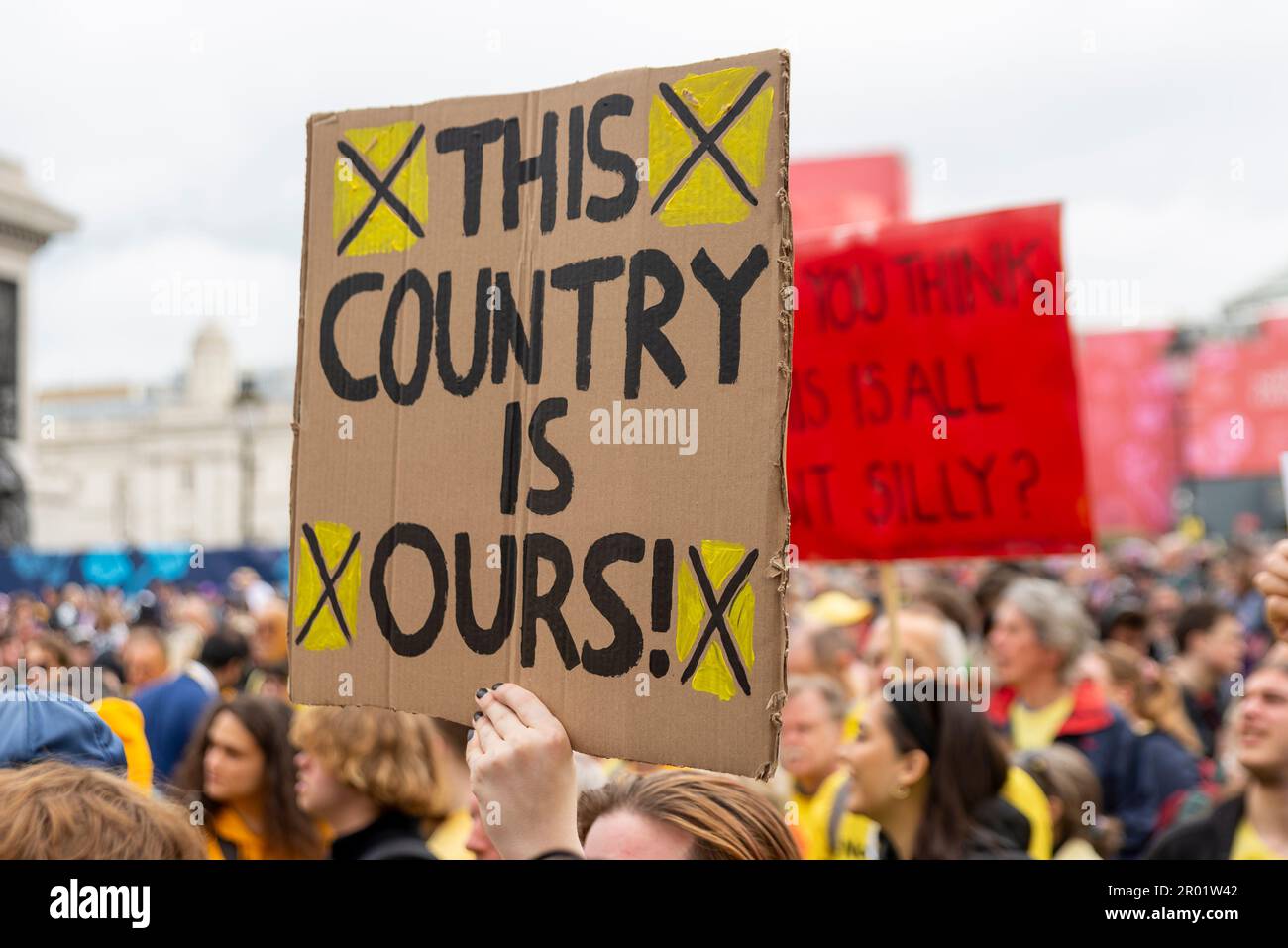Westminster, London, UK. 6th May, 2023. Protesters have gathered near ...