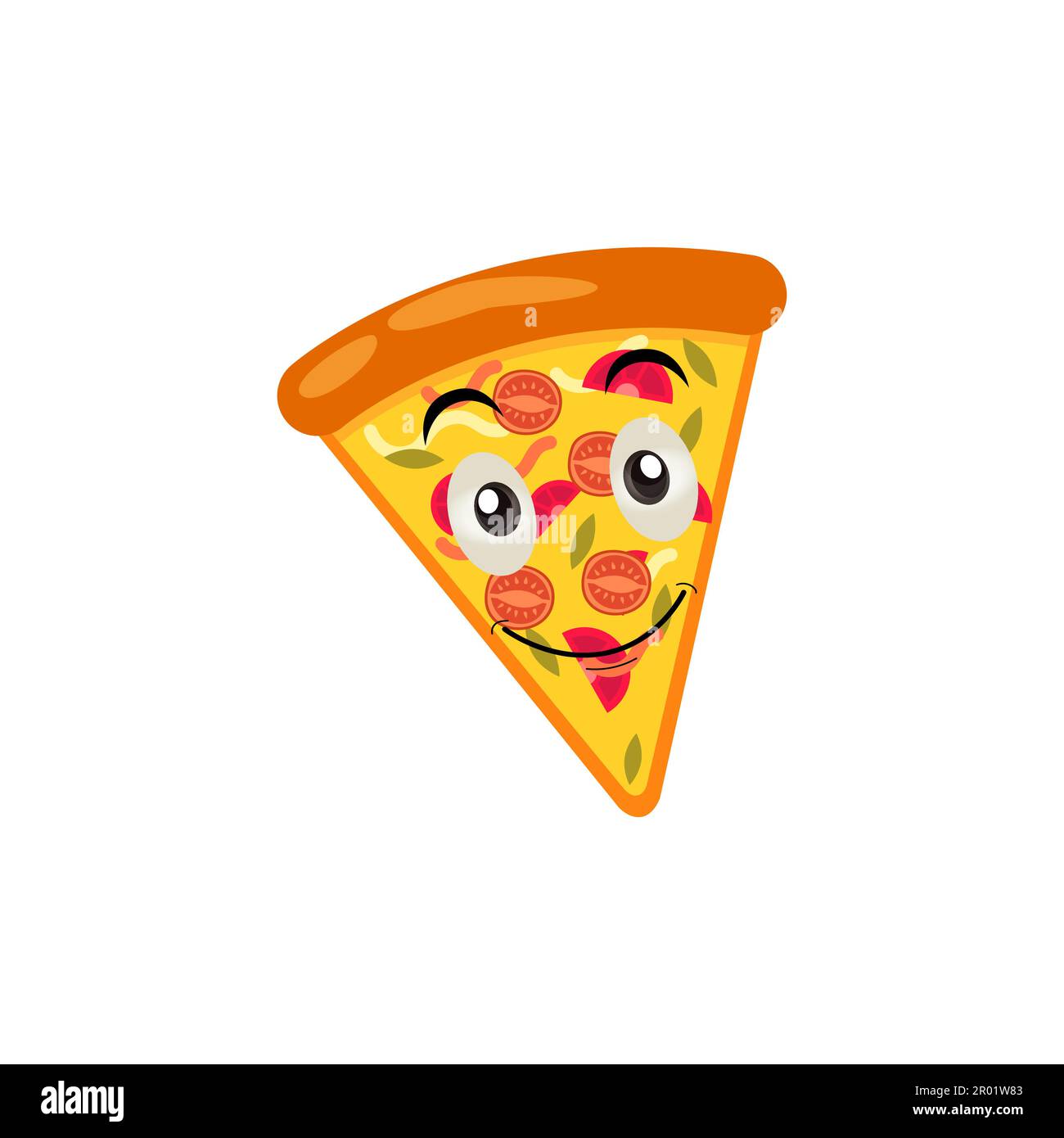 Pizza Cartoon Character, modern vector template set of mascot ...