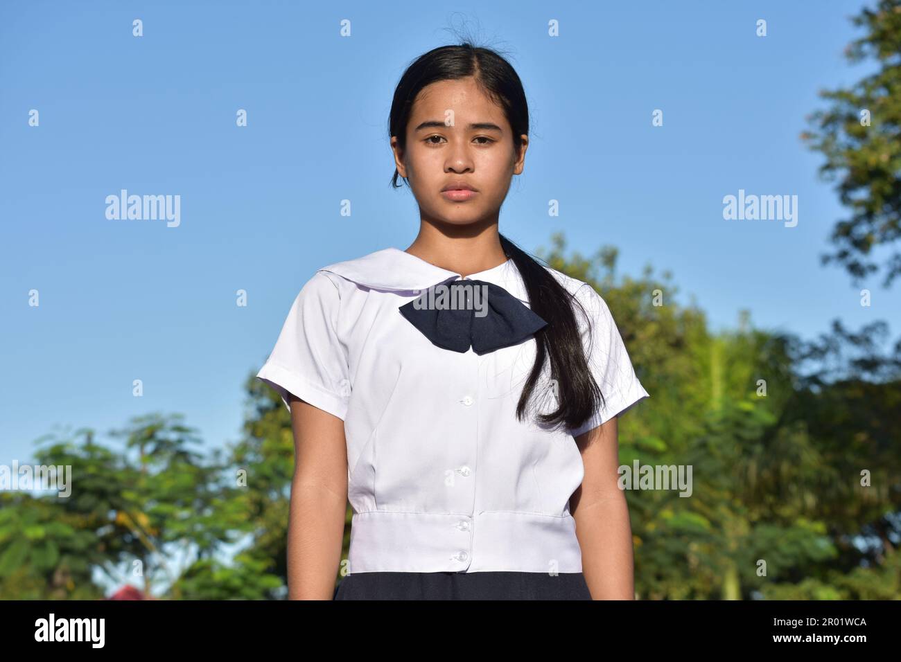 A Serious Youthful Philippine Teen Girl Stock Photo - Alamy