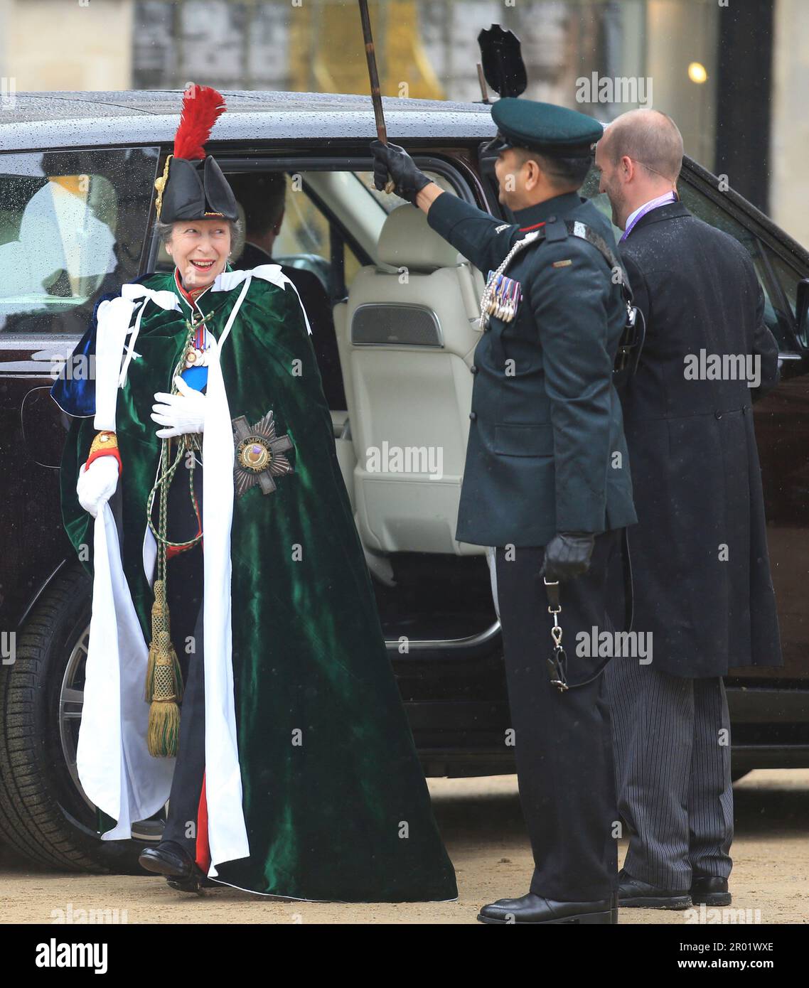 Britain's Princess Anne arrives at Westminster Abbey for the coronation ...