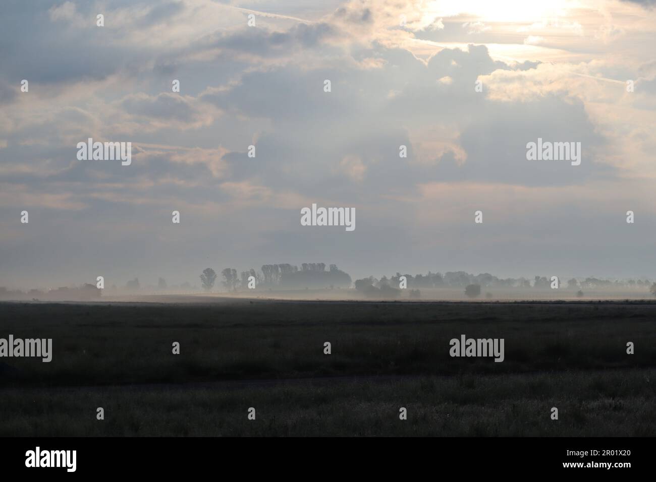 Day and Night border on the wide Corridor Stock Photo - Alamy