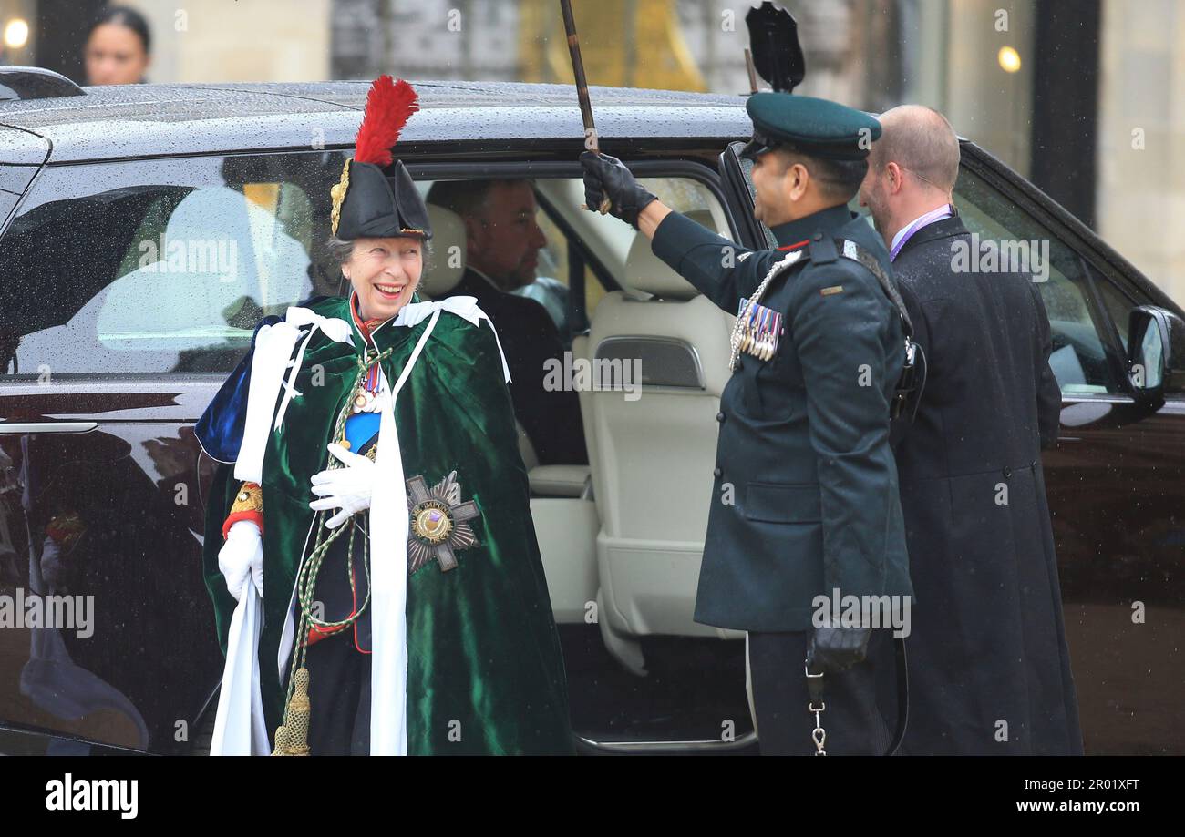 Britain's Princess Anne arrives at Westminster Abbey for the coronation ...