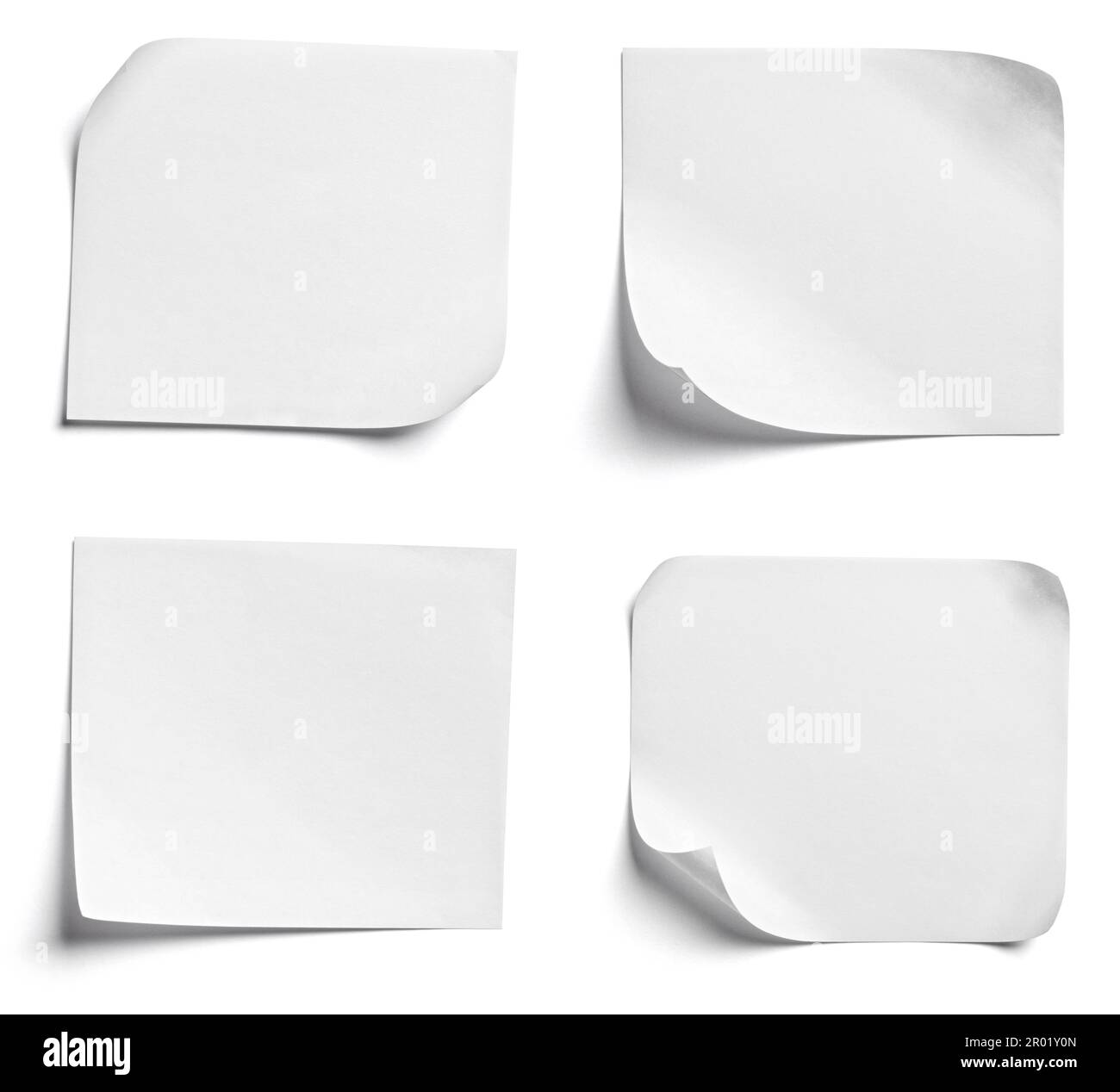 paper message note reminder adhesive sticker blank background white ...