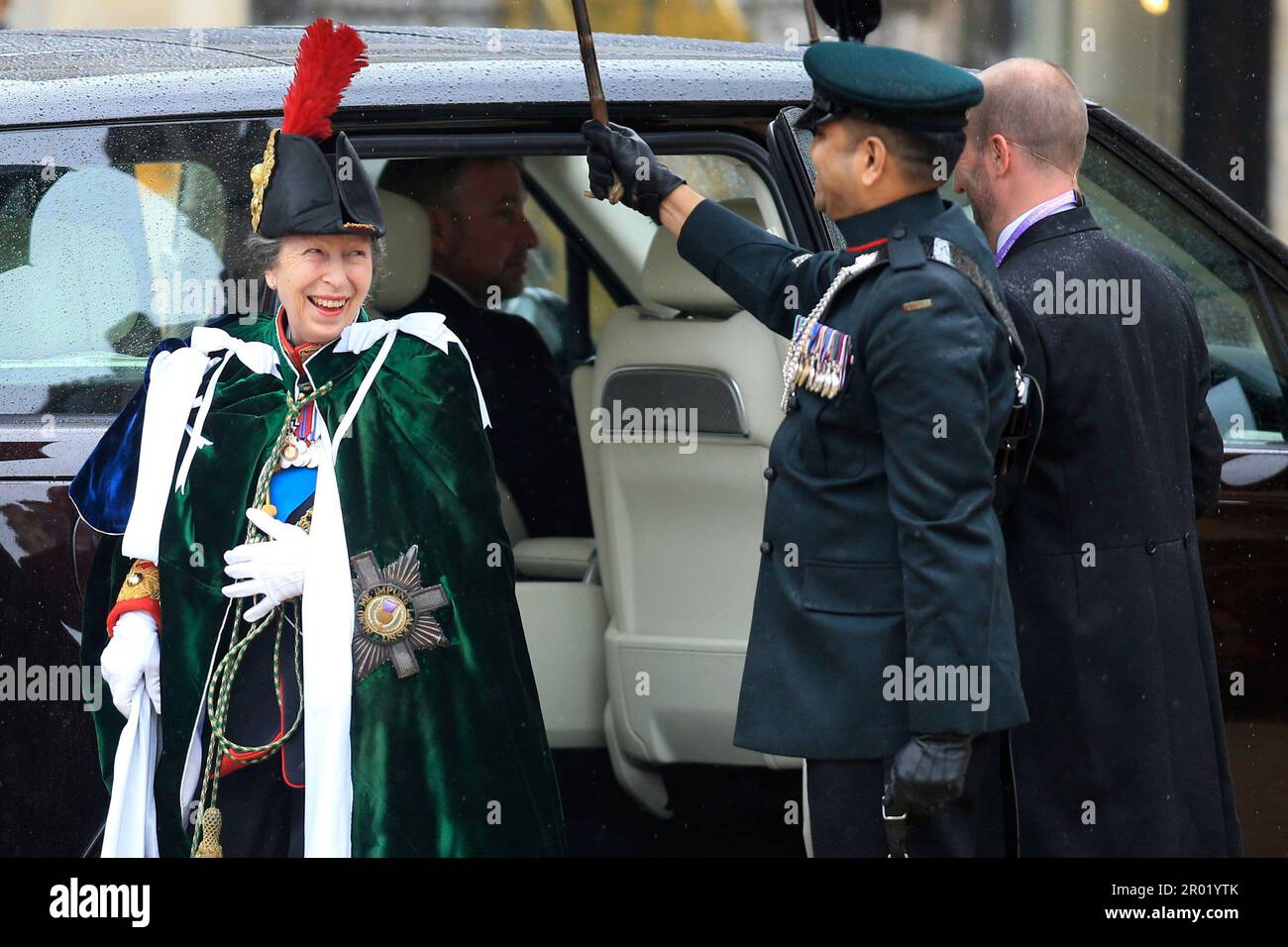Britain's Princess Anne arrives at Westminster Abbey for the coronation ...