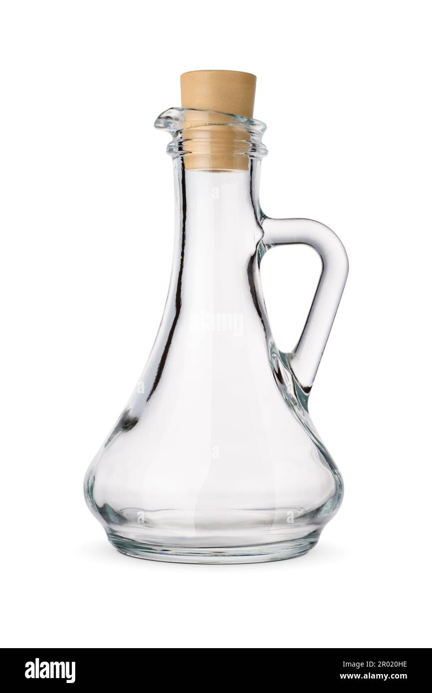 Empty clear glass jar isolated on white background with clipping path ...