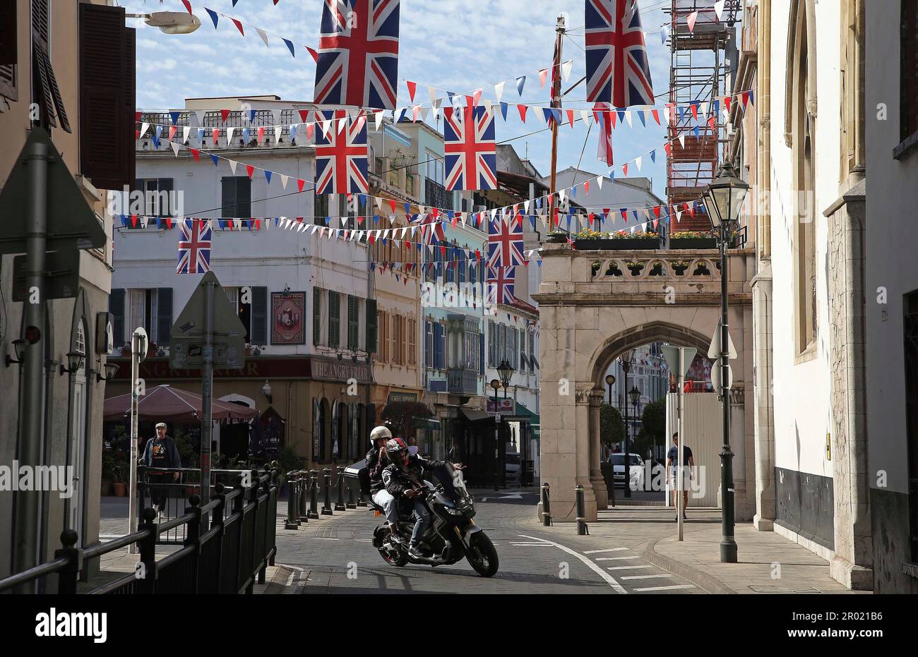 Aspects that presents the streets of Gibraltar on the day of the ...