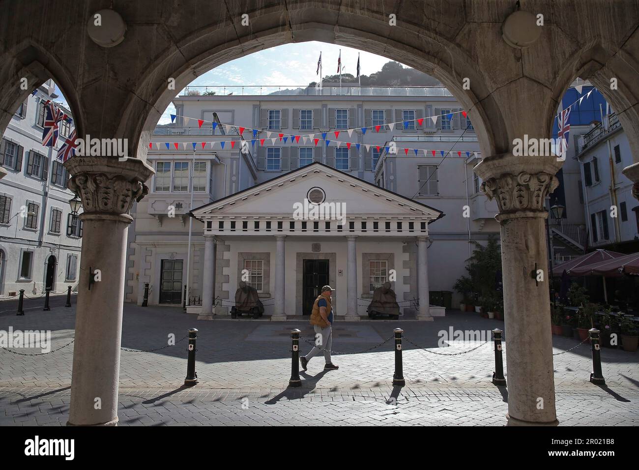 Aspects that presents the streets of Gibraltar on the day of the ...