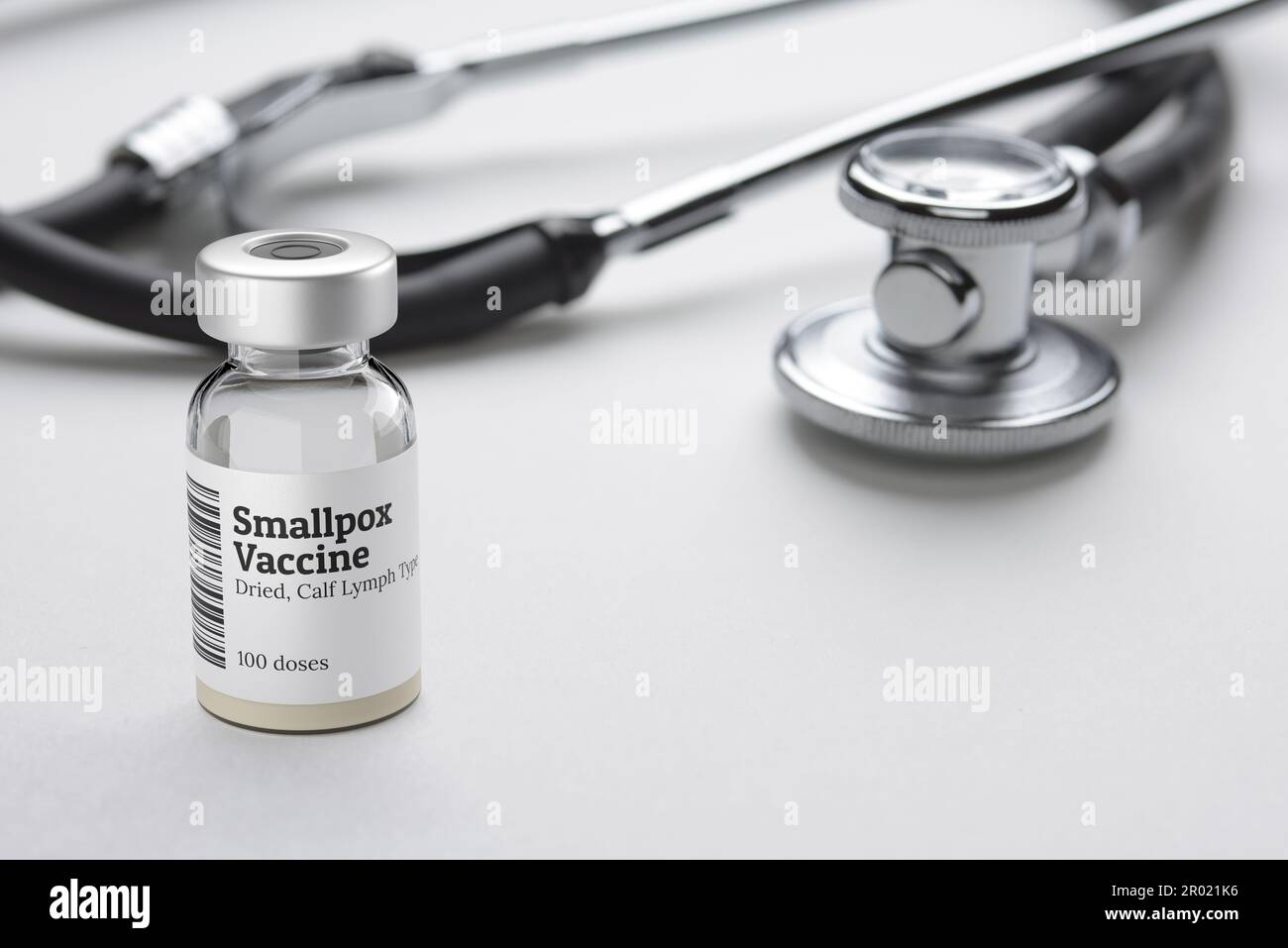 Smallpox vaccine in glass vial isolated on white background Stock Photo ...