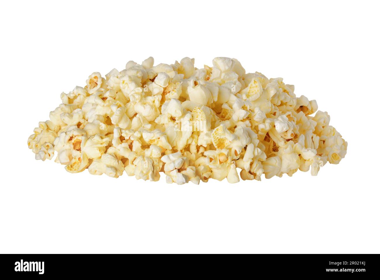 Popcorn heap isolated on white background with clipping path Stock ...