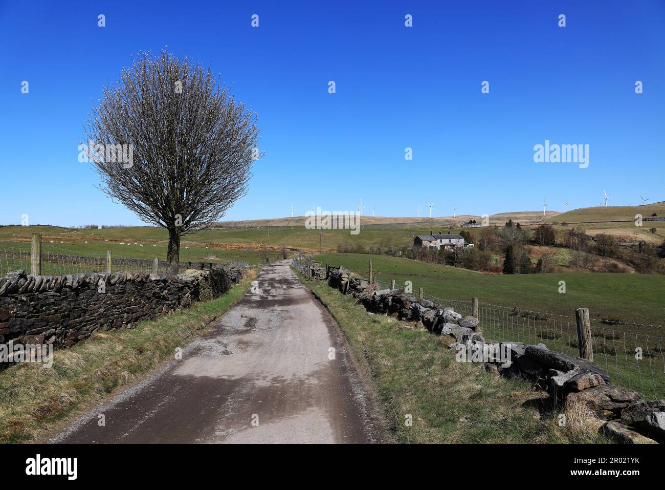 Croston Close Road in the southern part of the West Pennines ...