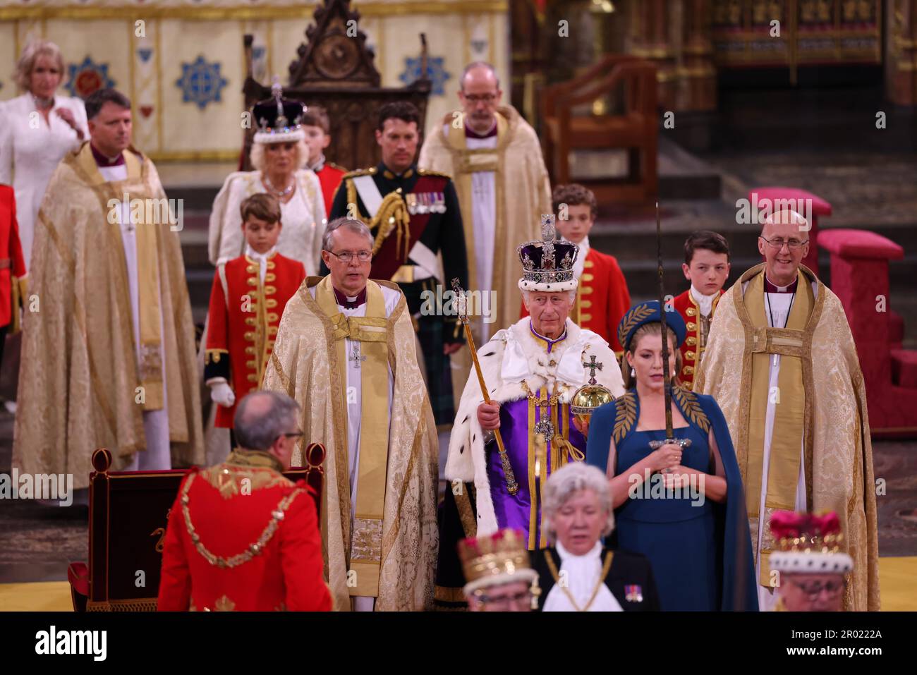 King Charles III with the The Sovereign's Orb, as Lord President of the ...