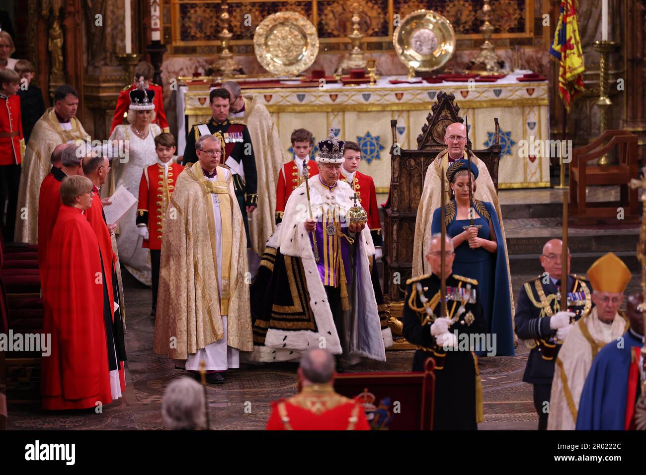 King Charles III with the The Sovereign's Orb, as Lord President of the ...