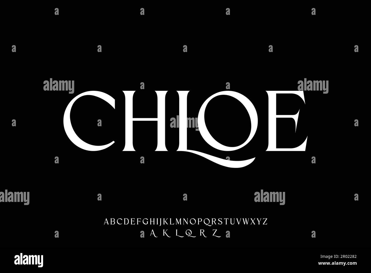 Elegant luxury serif display font vector with alternate Stock Vector Image & Art - Alamy