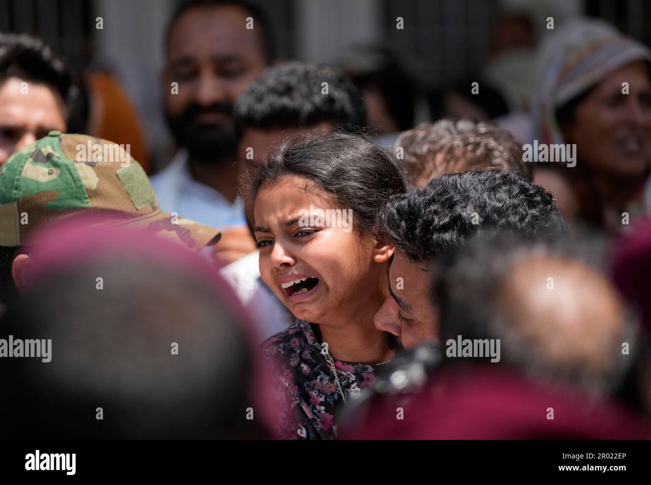 Pawana Devi cries by the body of her father Indian army soldier Neelam ...