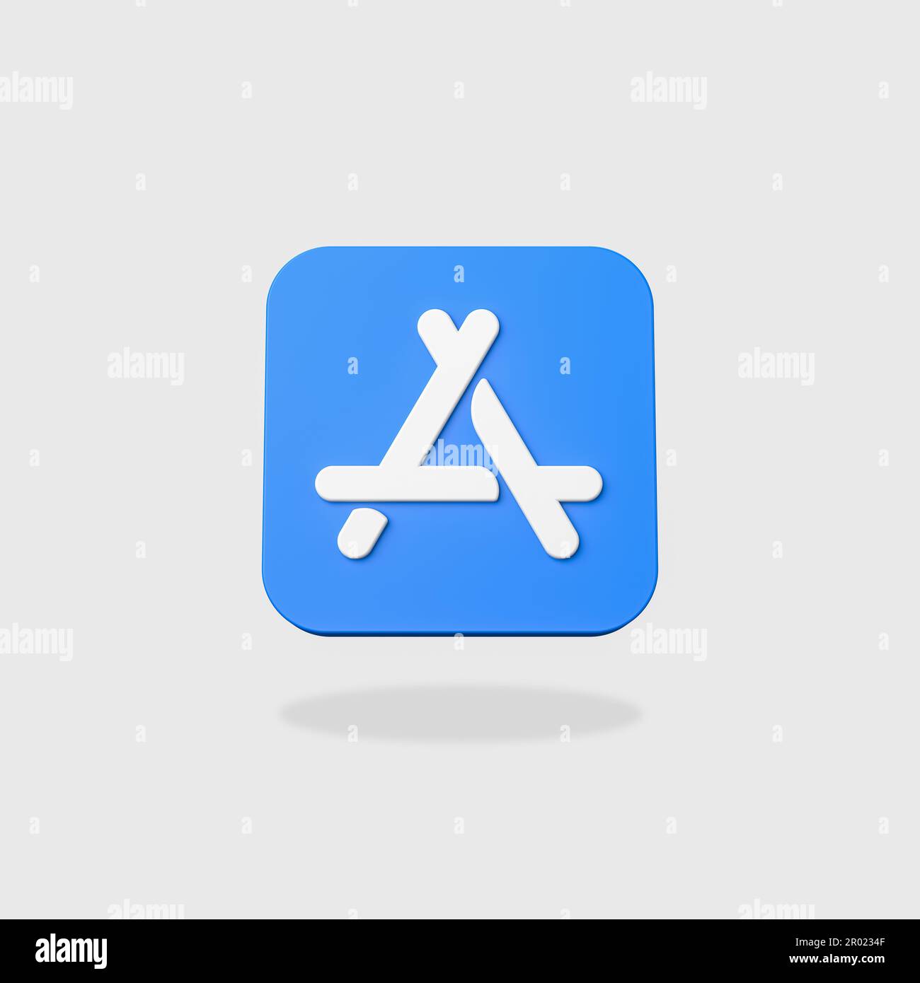 Apple App Store Icon on Flat Gray Background Stock Photo - Alamy