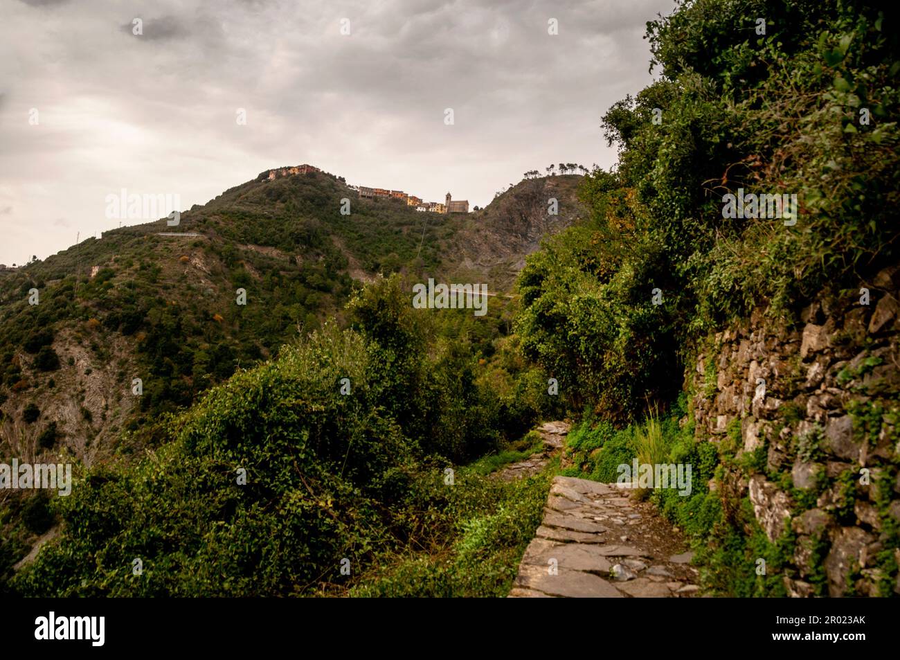 San Bernardino hamlet above Corniglia and The Azure Path in Cinque ...