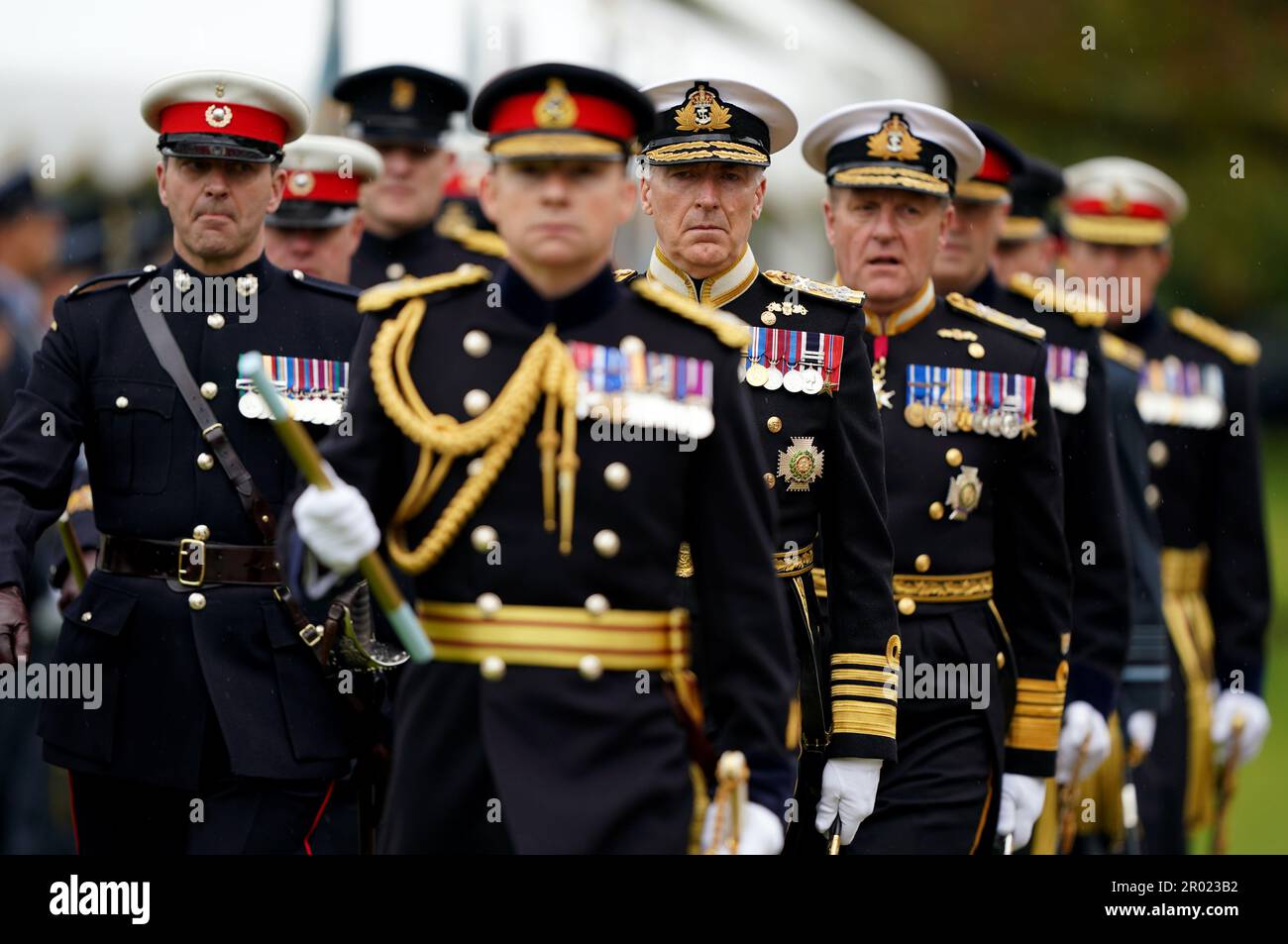 Admiral Sir Tony Radakin in the gardens of Buckingham Place, London ...
