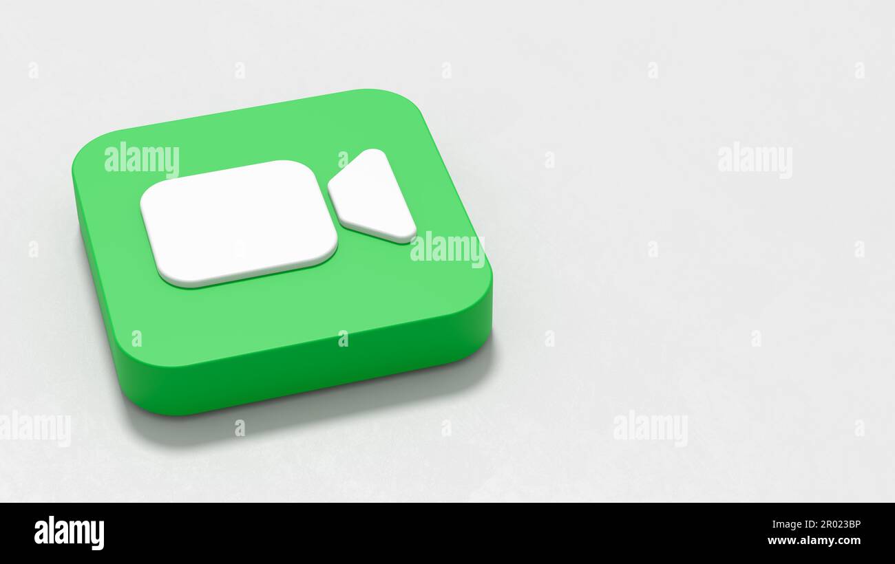 Facetime App Icon on Gray Background with Copy Space Stock Photo - Alamy