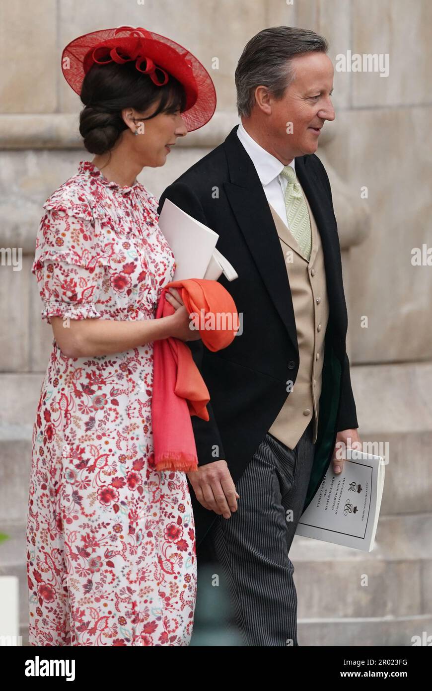 Former prime minister David Cameron and his wife Samantha leave ...