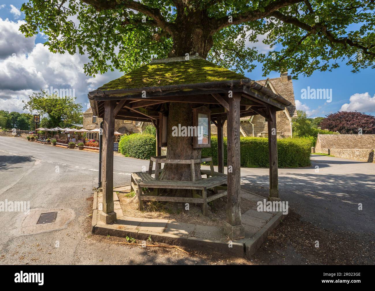 The Cotswold village of Miserden and the tree seat, Gloucestershire ...