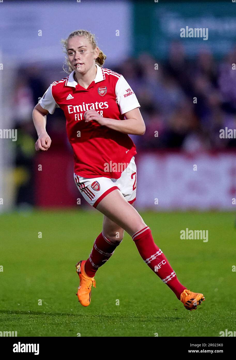 Arsenal’s Kathrine Moller Kuhl during the Barclays Women's Super League ...