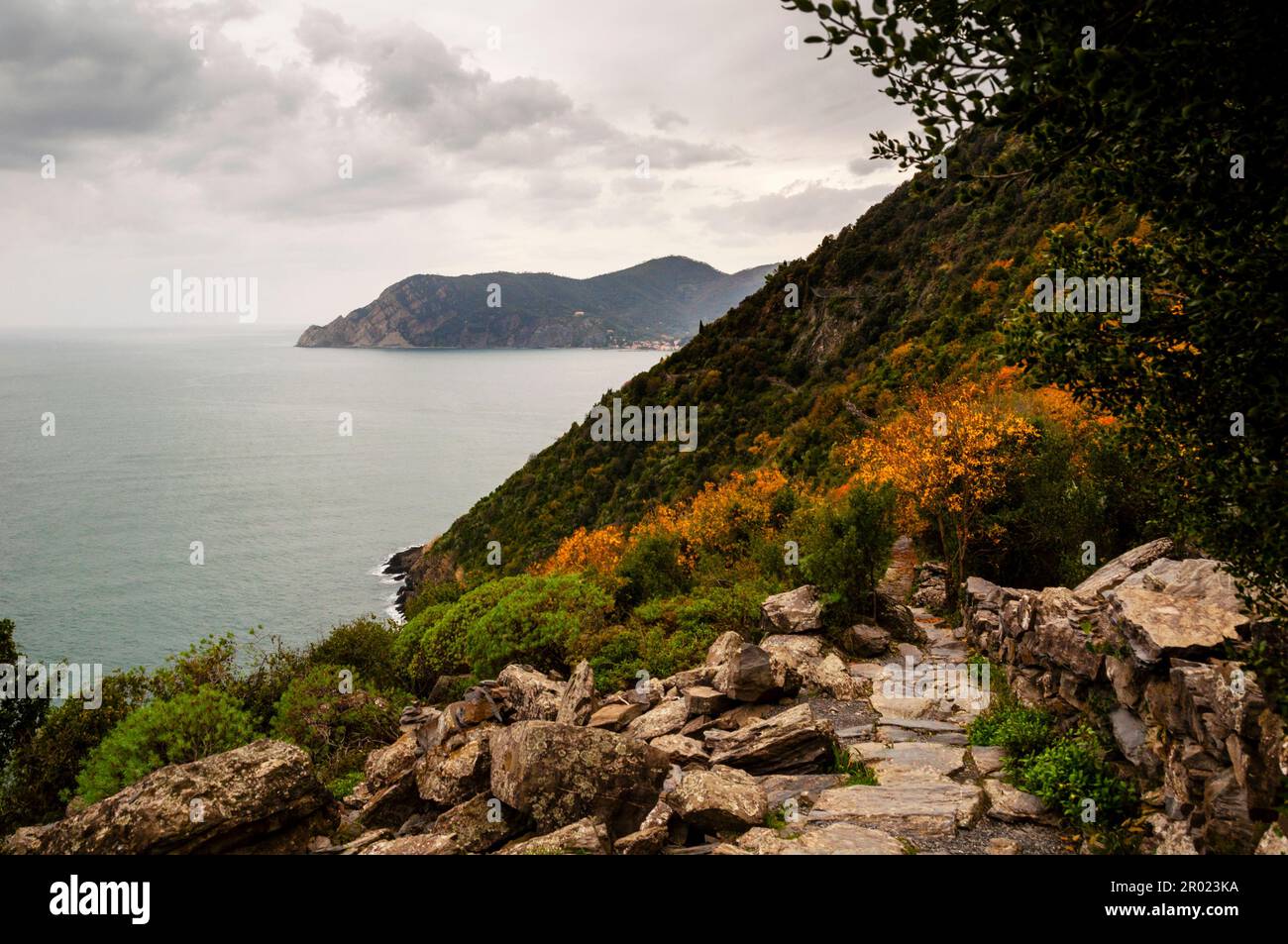 The Azure Path follows the Mediterranean Sea in Cinque Terre National ...