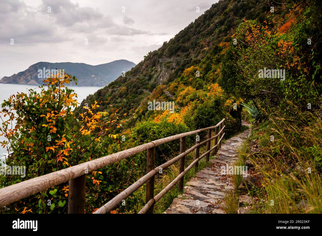 The Azure Path follows the Mediterranean Sea in Cinque Terre National ...