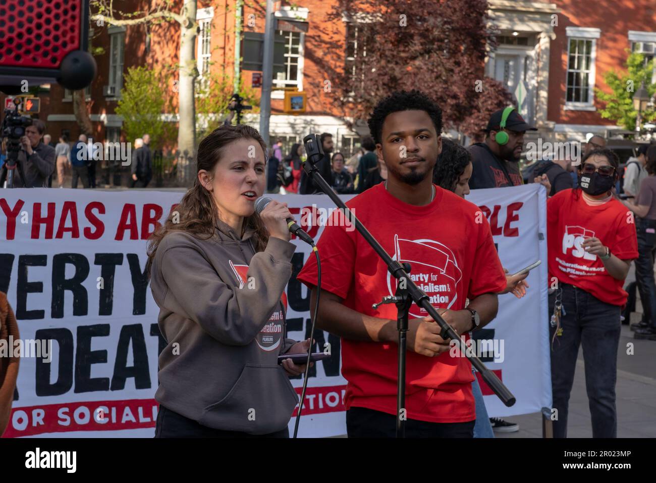 Activists speak at a "Justice for Jordan Neely" rally in Washington ...