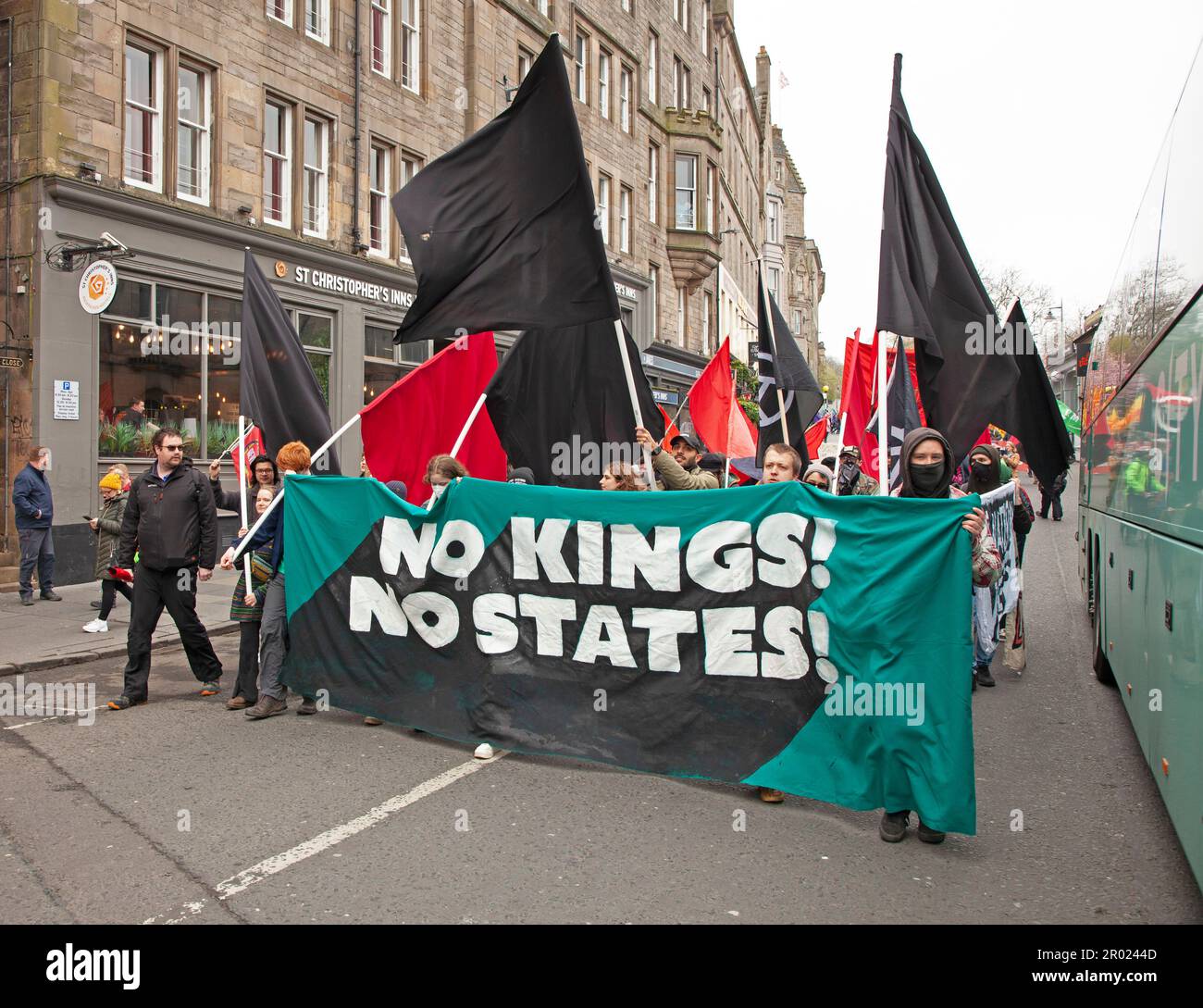 Edinburgh city centre, Scotland, UK. 6 May 2023. May Day Rally, various ...