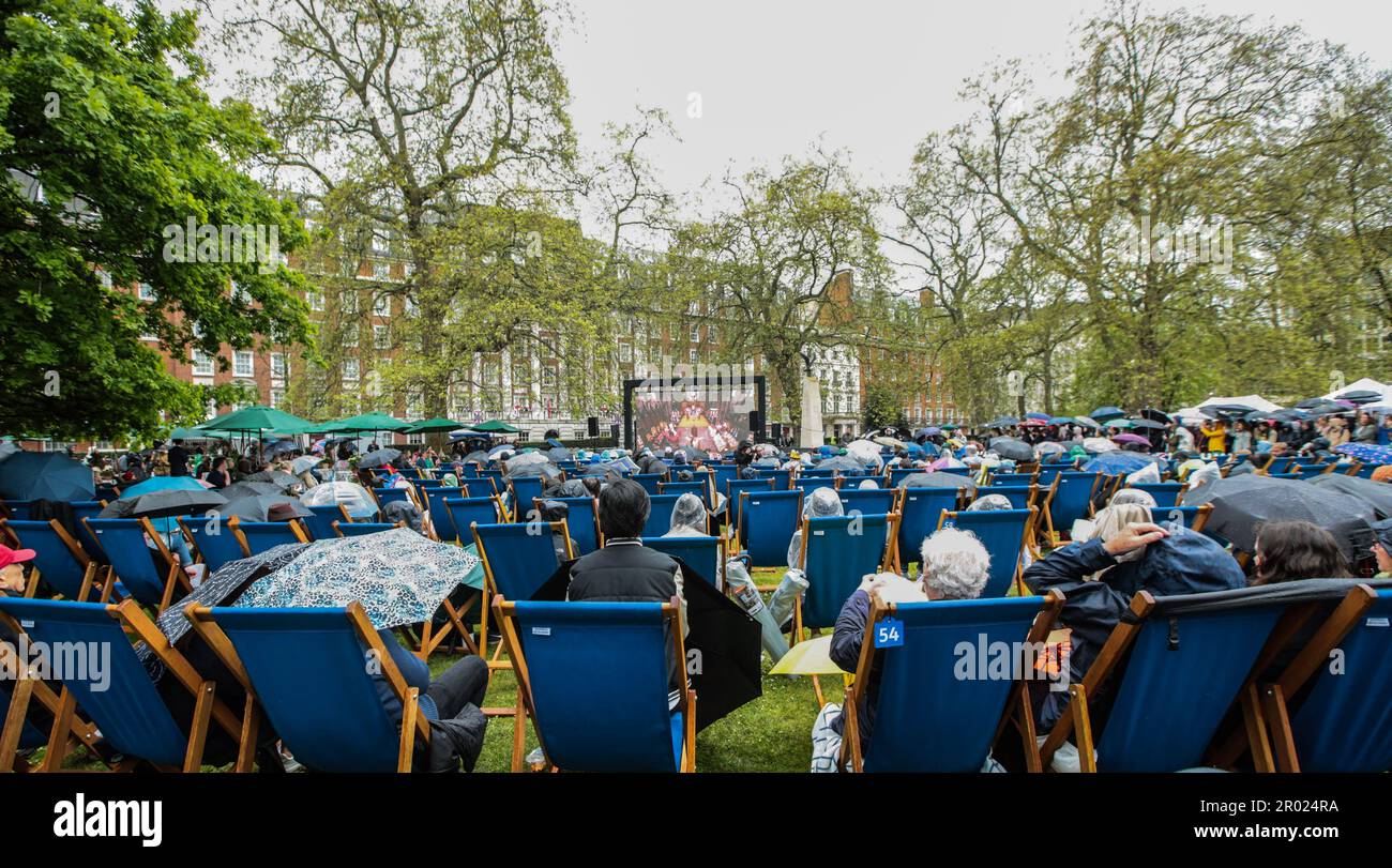 London, UK. 6th May, 2023. Mayfair's Coronation Garden Party in ...