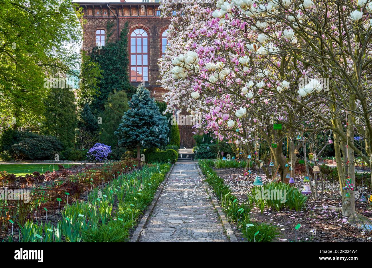 Botanical Gardens in the spring Wroclaw Lower Silesia Poland Stock ...