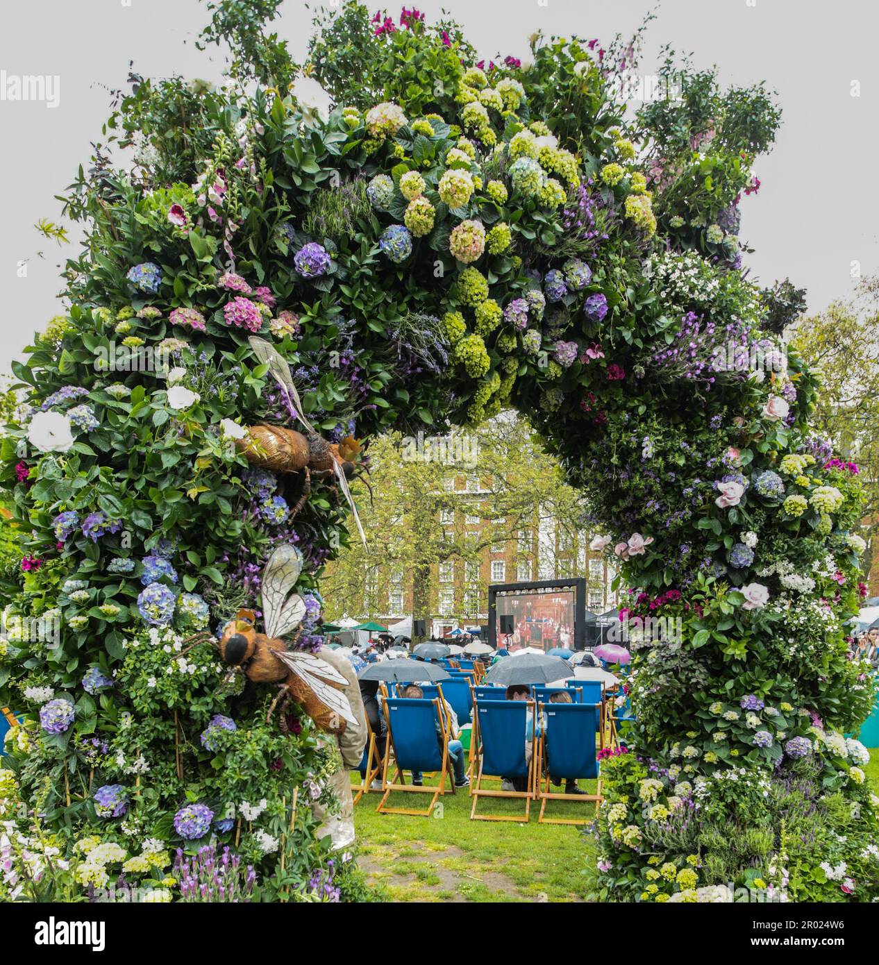 London, UK. 6th May, 2023. Mayfair's Coronation Garden Party in ...