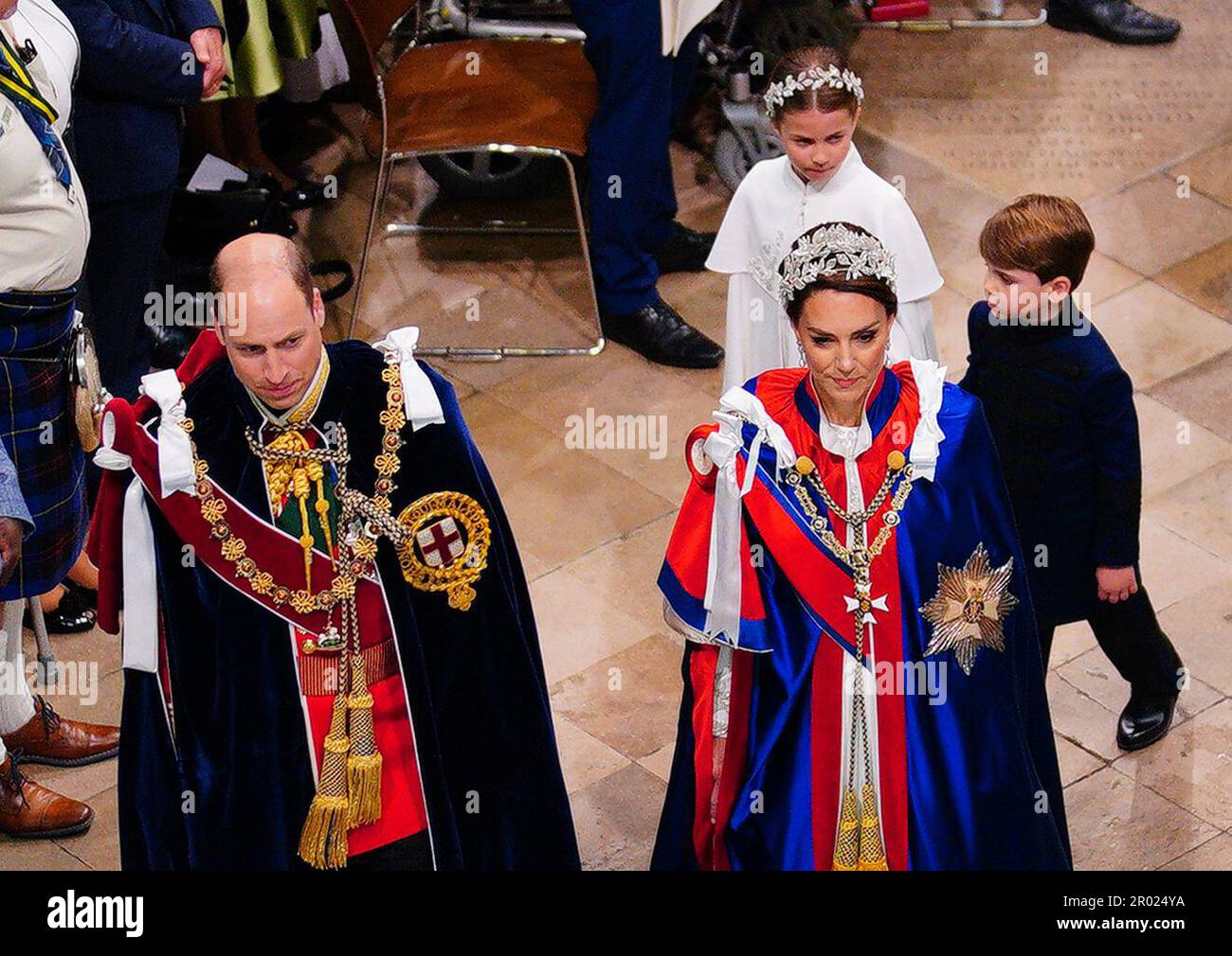 Editors please note alternative crop. The Prince of Wales (front, left ...