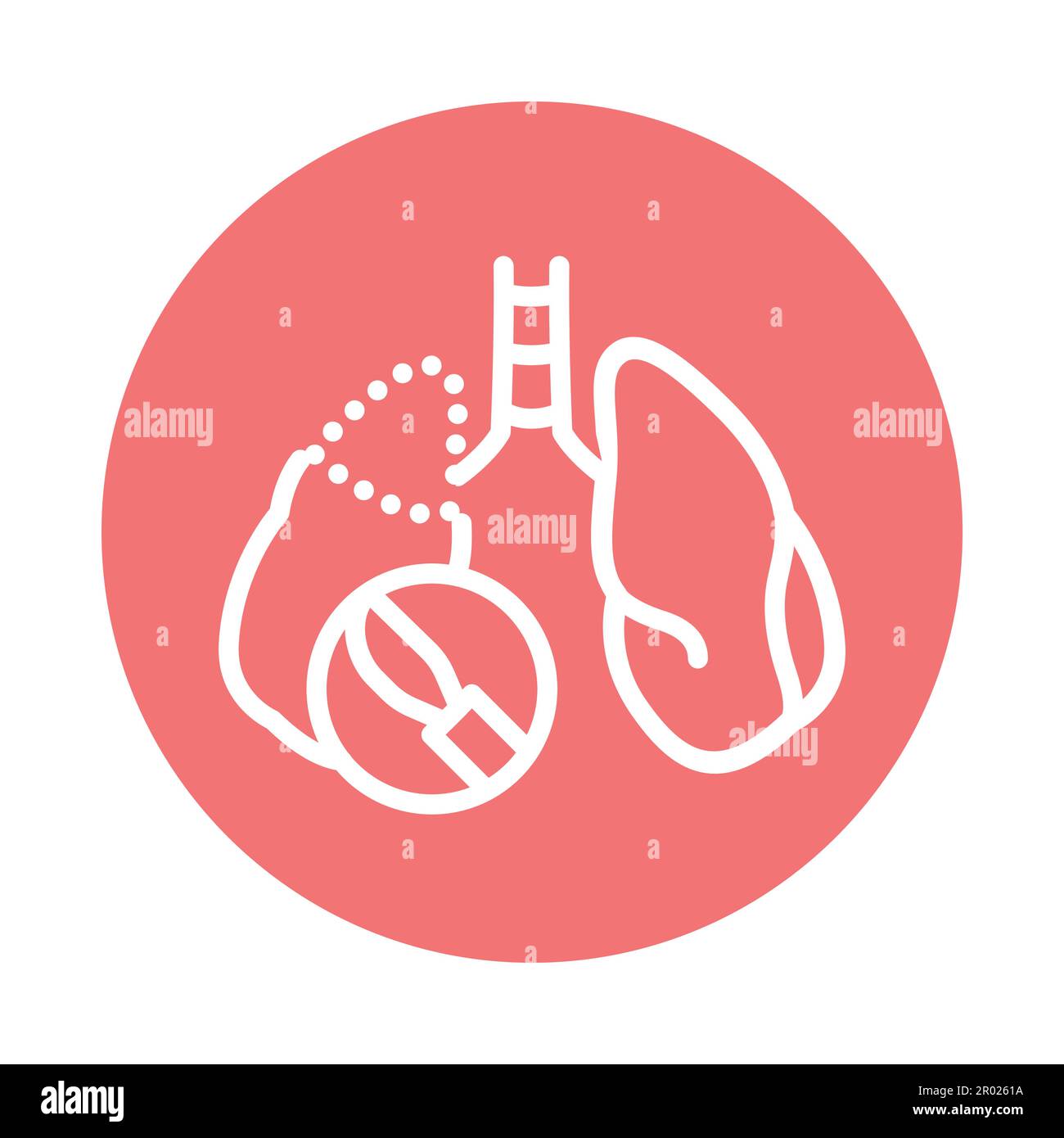 Resection of the lungs color line icon. Isolated vector element ...