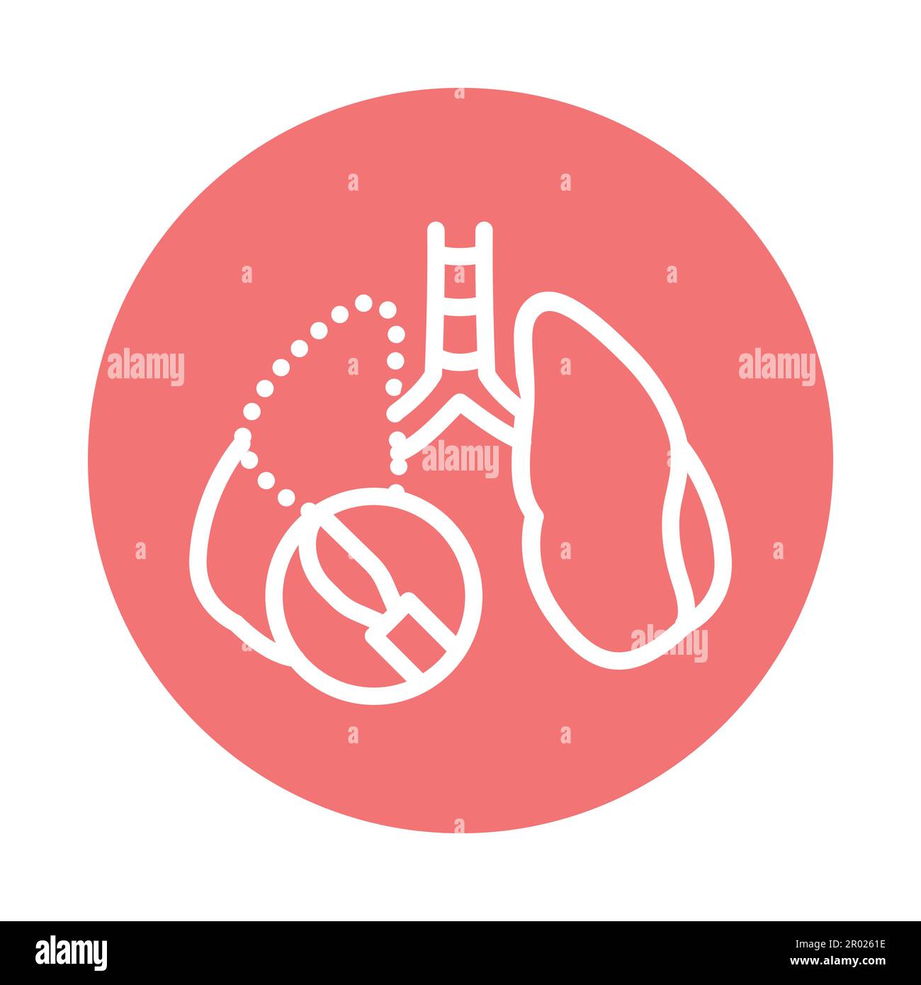 Resection of the lungs color line icon. Isolated vector element ...