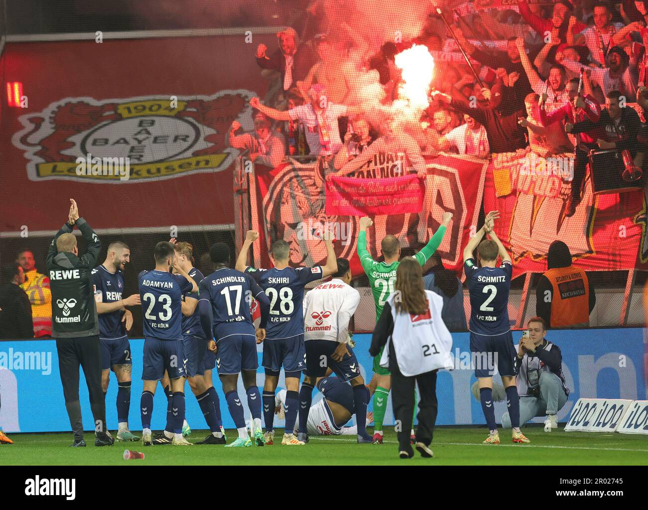 firo: May 5th, 2023, football, 1st Bundesliga: First Bundesliga Bayer ...