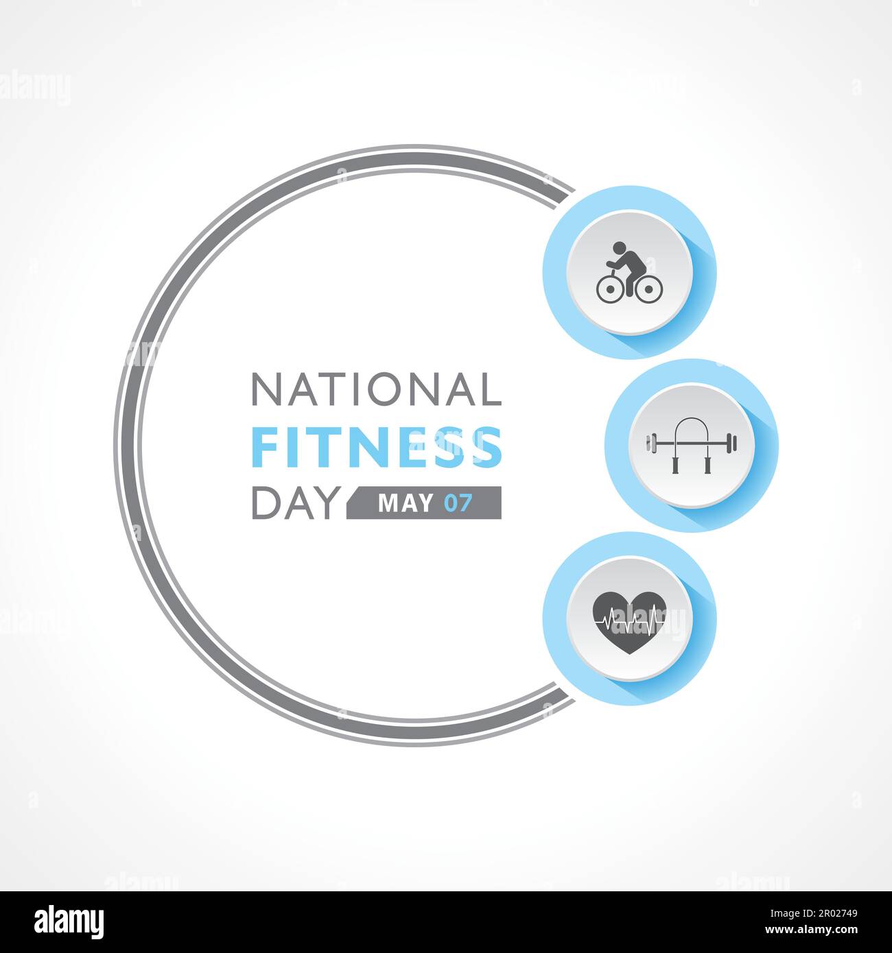 A Fitness Concept -Vector Illustration for National Fitness Day ...