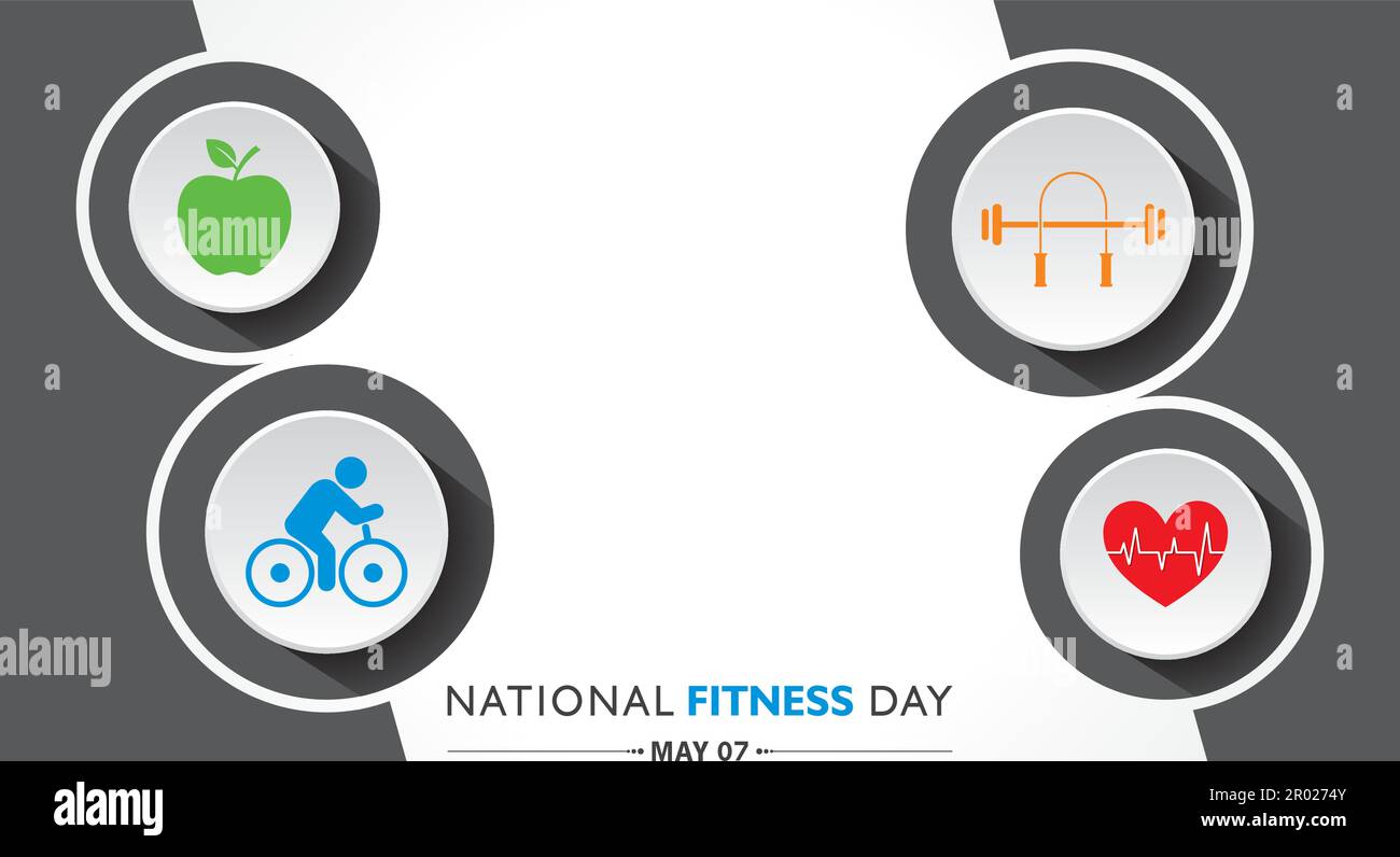 A Fitness Concept -Vector Illustration for National Fitness Day ...