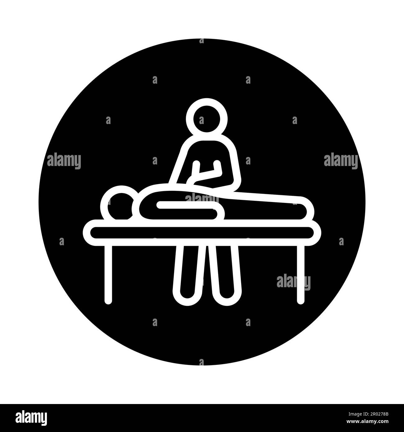 Massage procedure line color icon. Physiotherapy, acupuncture ...