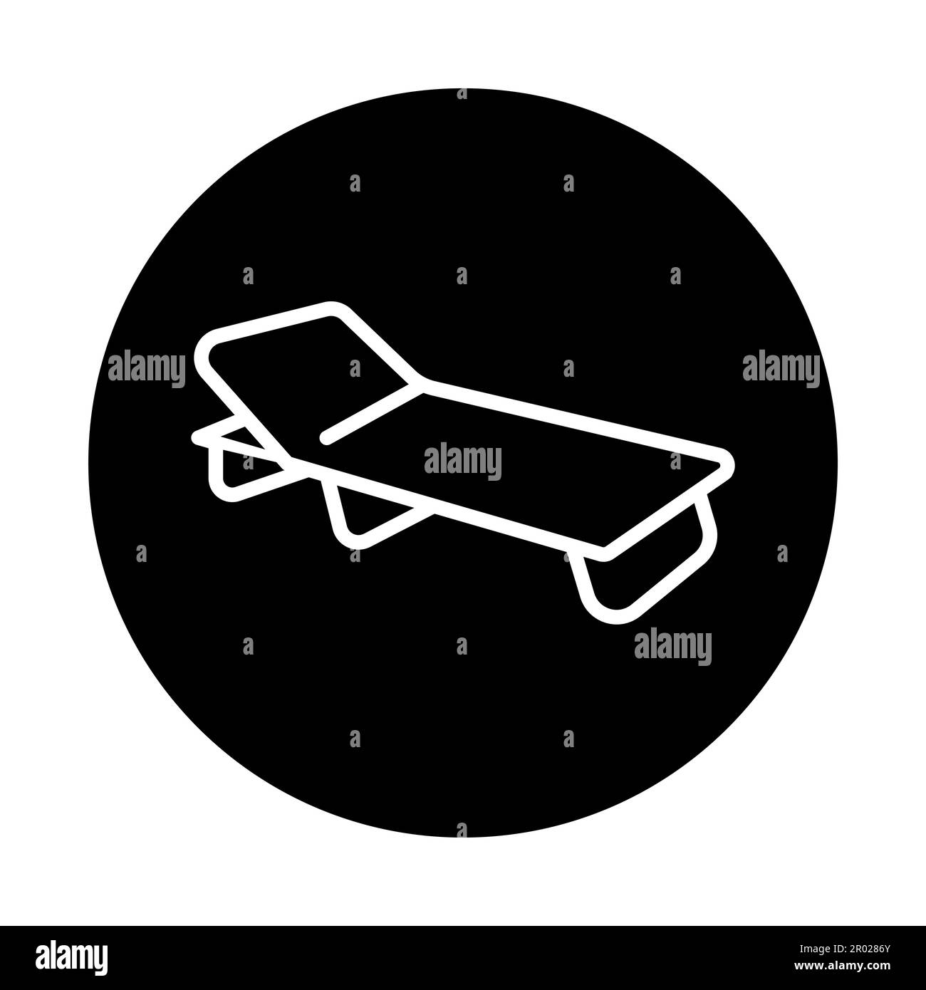 Bed folding line color icon. Outline pictogram for web page, mobile app ...