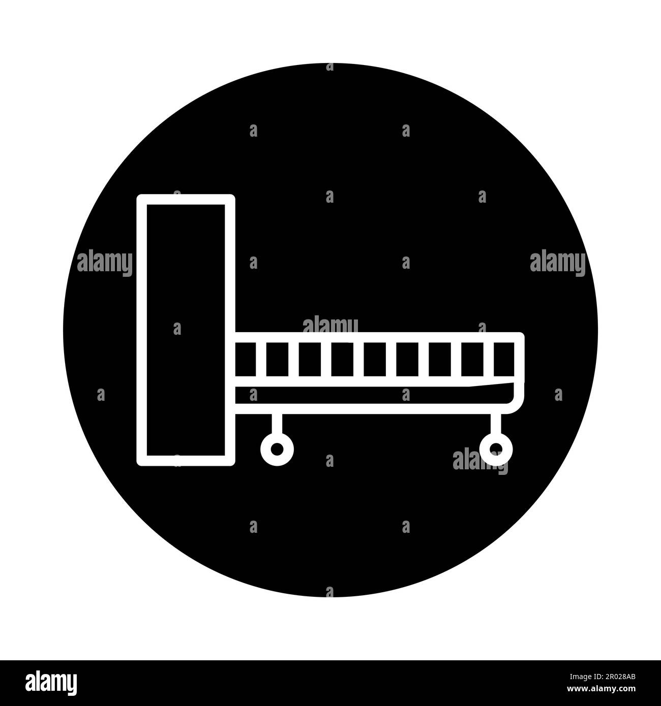 Bed folding line color icon. Outline pictogram for web page, mobile app ...