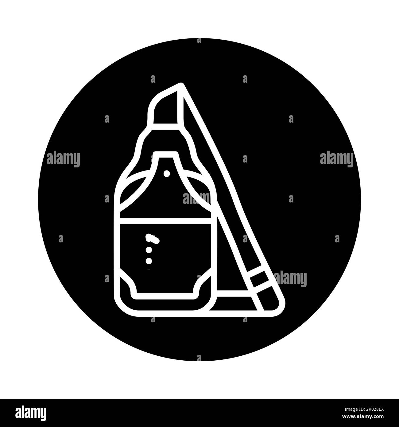 Sling bag line color icon. Isolated vector element. Outline pictogram ...