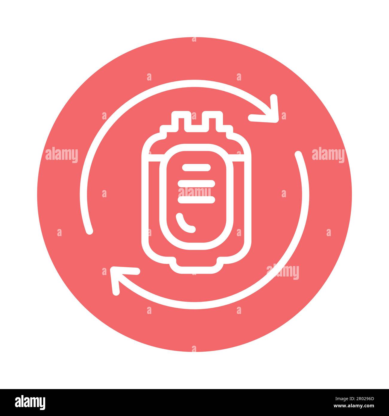 Blood transfusion color line icon. Isolated vector element. Outline ...