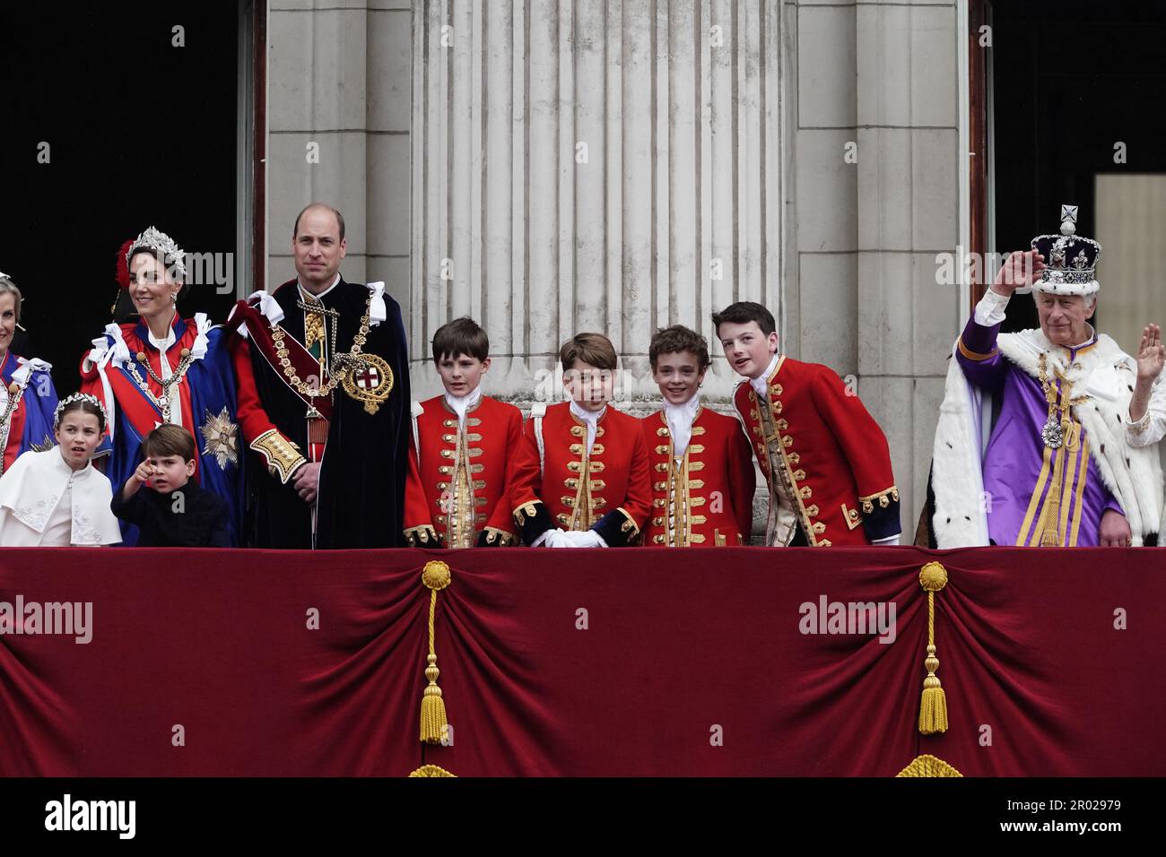 (Left to right) Princess Charlotte, the Princess of Wales, Prince Louis ...