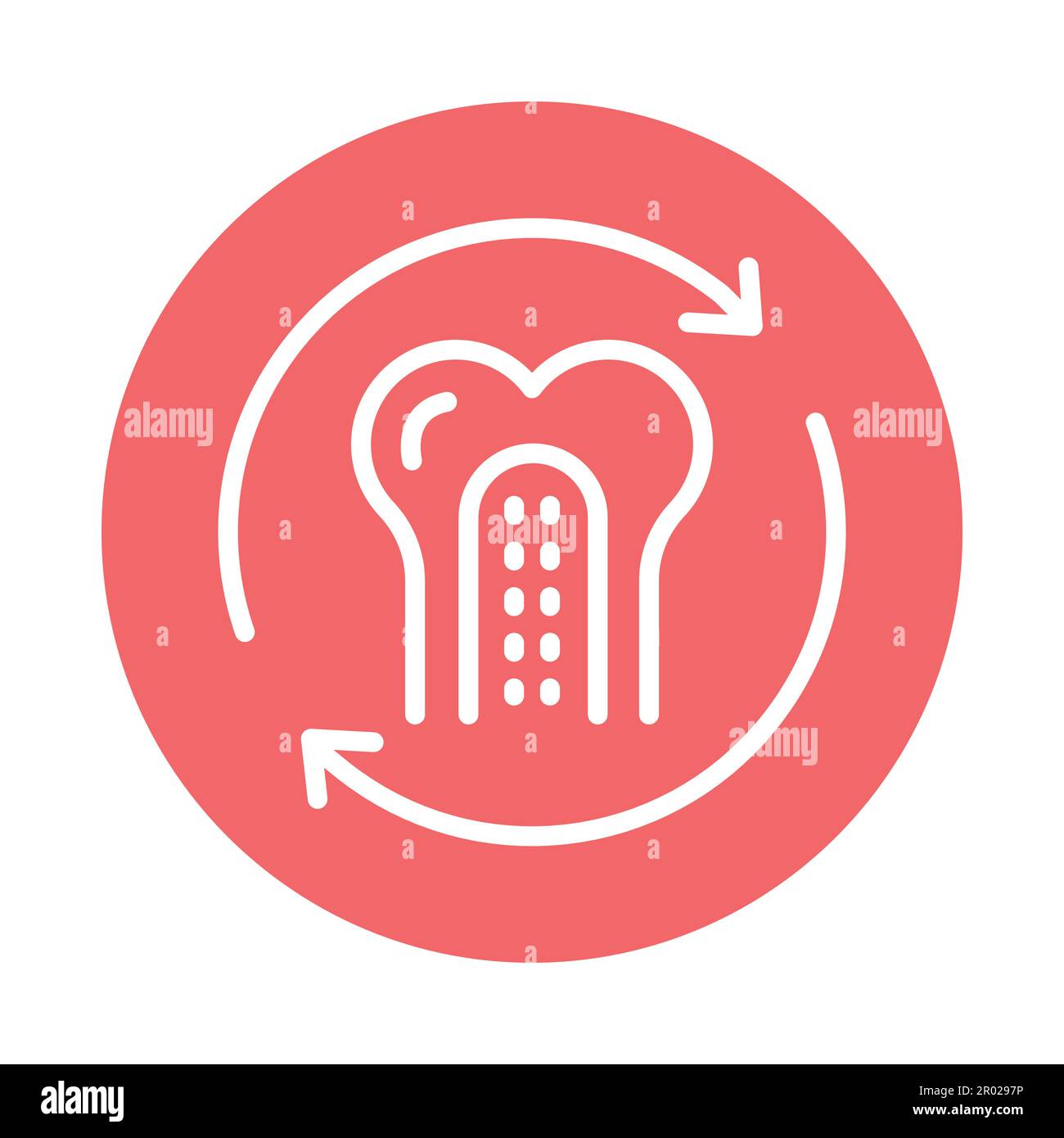 Bone marrow color line icon. Isolated vector element. Outline pictogram ...