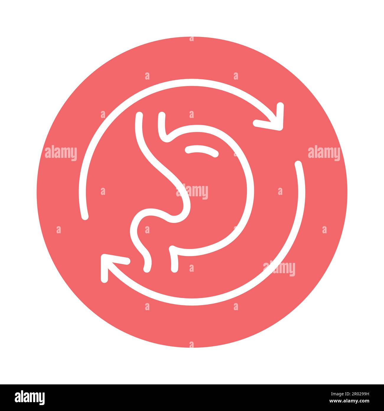Stomach transplant color line icon. Isolated vector element. Outline ...