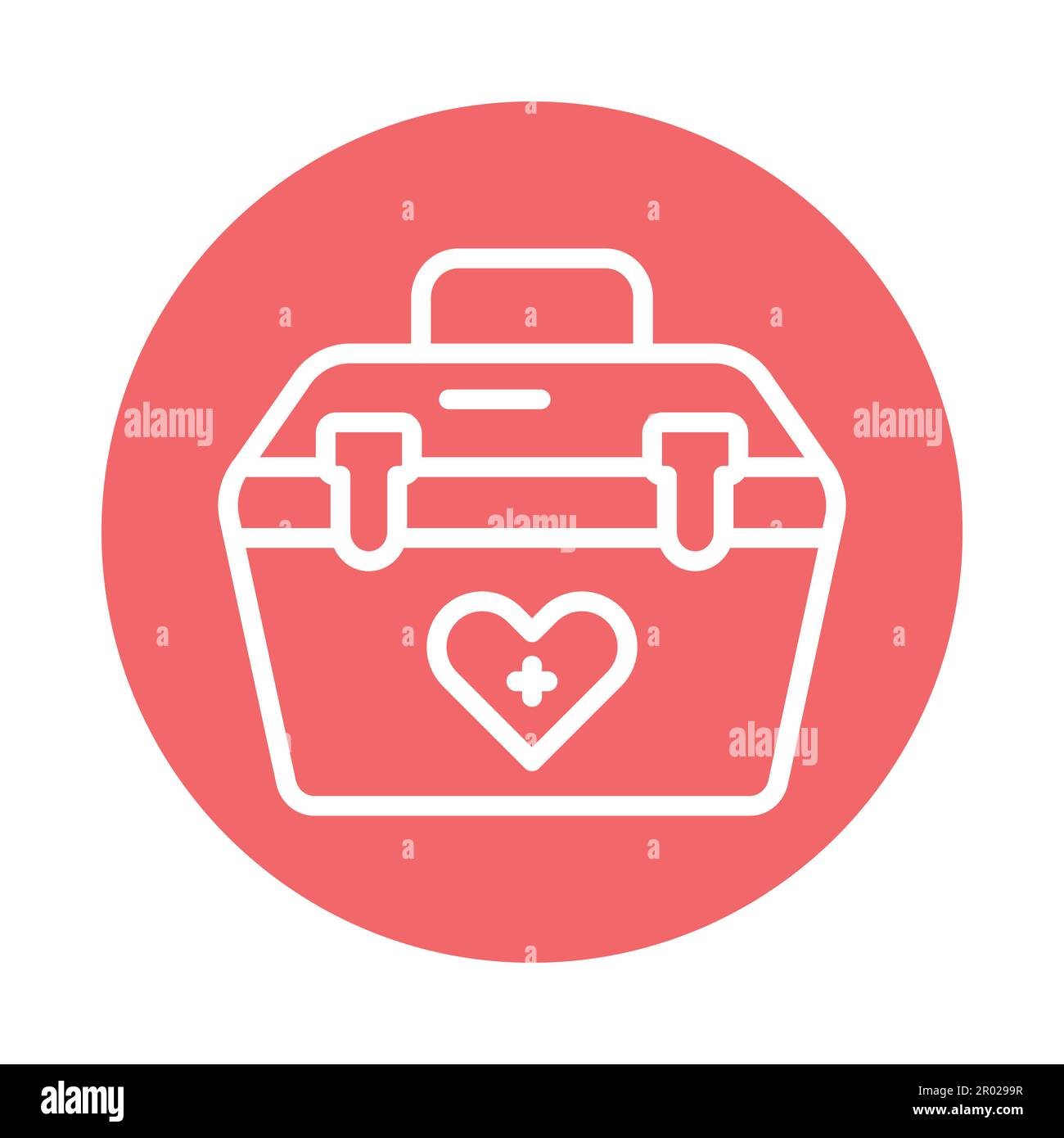 Donor box container color line icon. Isolated vector element. Outline ...