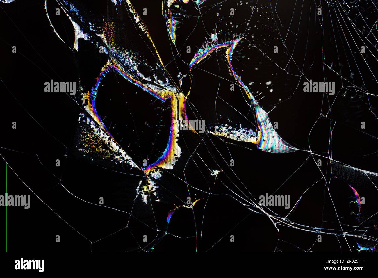background texture cracks on the broken screen of a liquid crystal ...